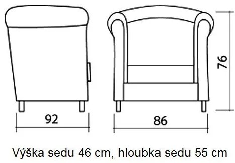 MELLI Křeslo Oxford