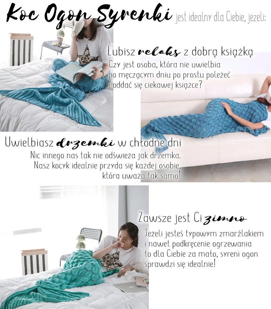 Tutumi Tutumi, deka ocas mořské panny 90x180 cm, tmavě šedá, KOC-09004