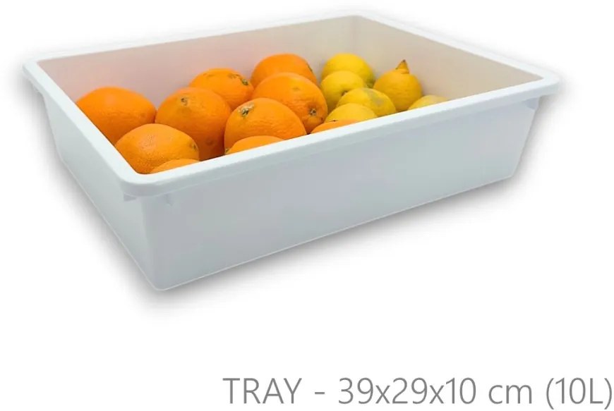 usporadejto.cz Organizér, úložný box do spíží, šuplíků, TRAY - 39 x 29 x 10cm (10l), bílá