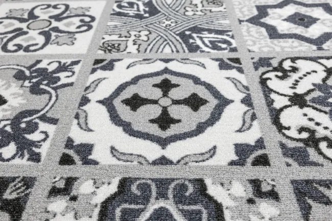 Protiskluzový koberec PATCHWORK 19 New šedý