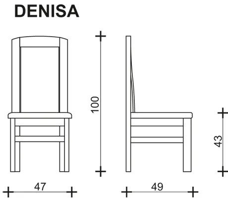 Jídelní židle DENISA masiv buk, český výrobek