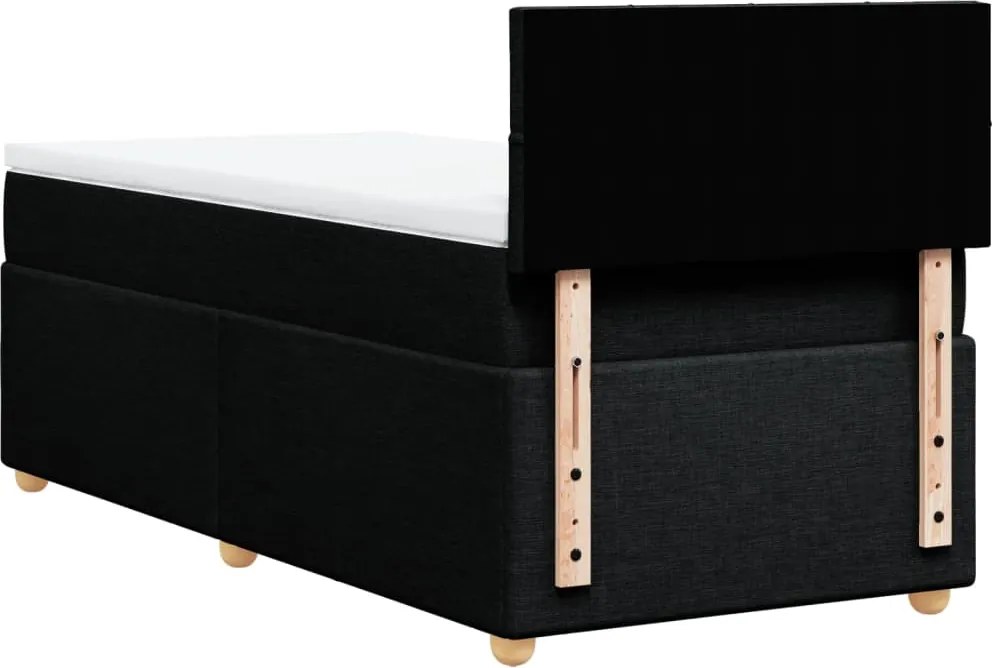 Box spring postel s matrací černá 80 x 200 cm textil 3286509