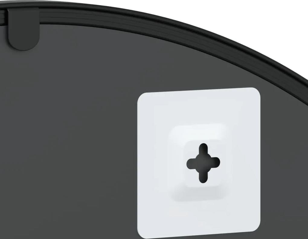 vidaXL Nástěnné zrcadlo černé 60 x 110 cm oblouk železo [3200606]