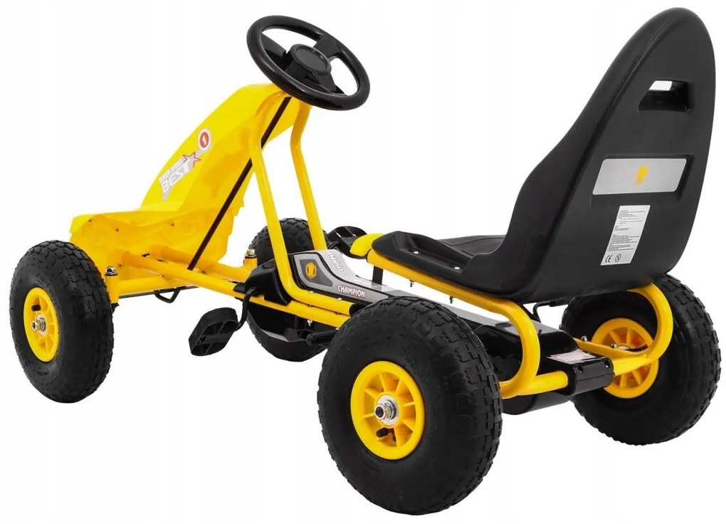 RKToys Dětská motokára Gokart Champion Žlutá