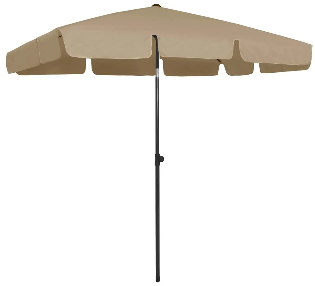 Plážový slunečník taupe 200 x 125 cm 314730