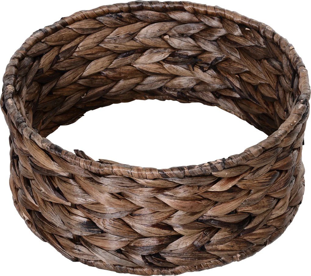 PawHut ratanový koš pro kočky útulná kočičí jeskyně z vodního hyacintu tmavě hnědá 50x42x60cm ideální do obývacího pokoje