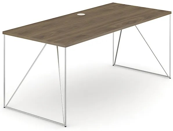 NARBUTAS - Pracovní stůl AIR EXECUTIVE s kabelovým prostupem 180x80 cm