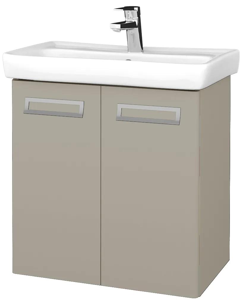 Dřevojas Koupelnová skříň DOOR SZD2 60 Varianta: N01 Bílá lesk / Úchytka T01 / M01 Bílá mat