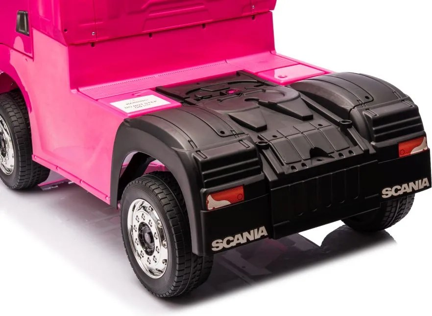 LEAN CARS Elektrické auto na baterie Scania 500R HL698 růžové 4x4
