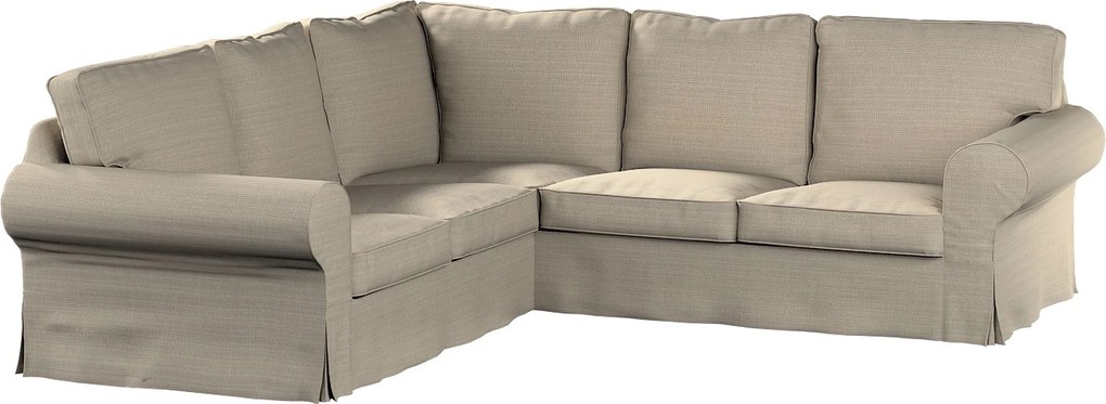 Potah na pohovku IKEA Ektorp rohová barva béžová látka pletený vzor