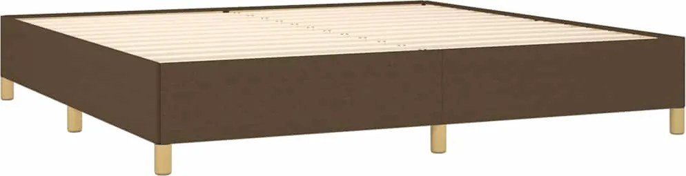 Box spring postel s matrací tmavě hnědá 200x200 cm textil 3128632