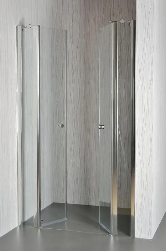 ARTTEC Dvoukřídlé sprchové dveře do niky SALOON F 10 grape sklo 122 - 127 x 195 cm XSAL0069