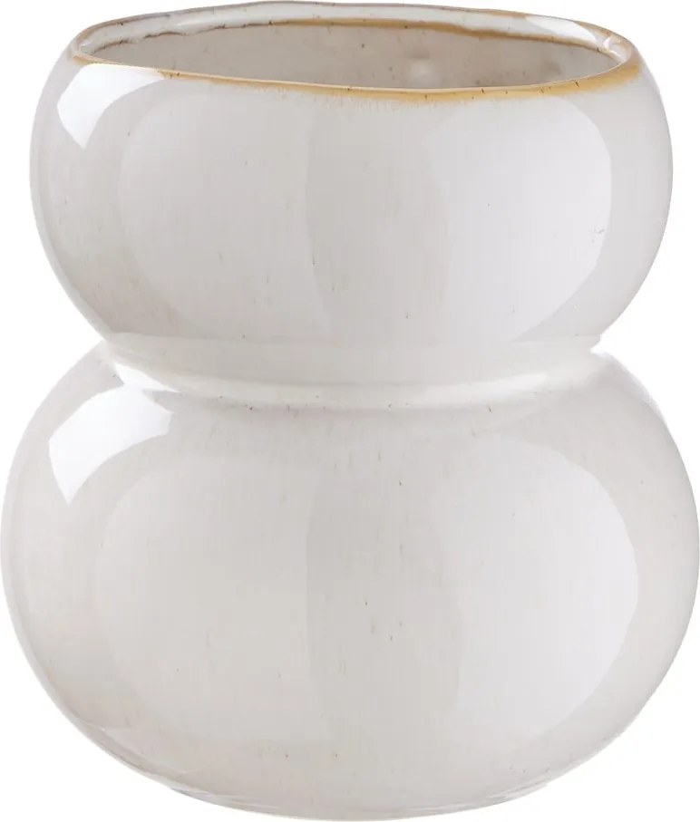 SNOWMAN Váza 16 cm - bílá