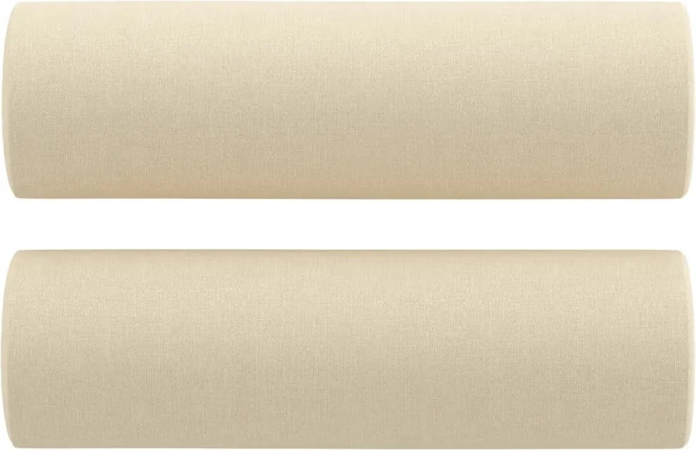 3dílná sedací souprava s polštáři krémová textil 3201788