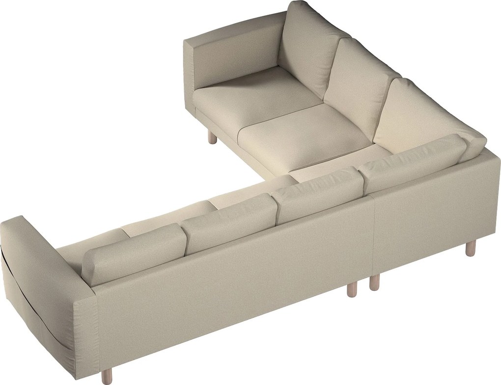 Potah na pohovku IKEA Norsborg rohová 5-místná barva béžová látka pletený vzor