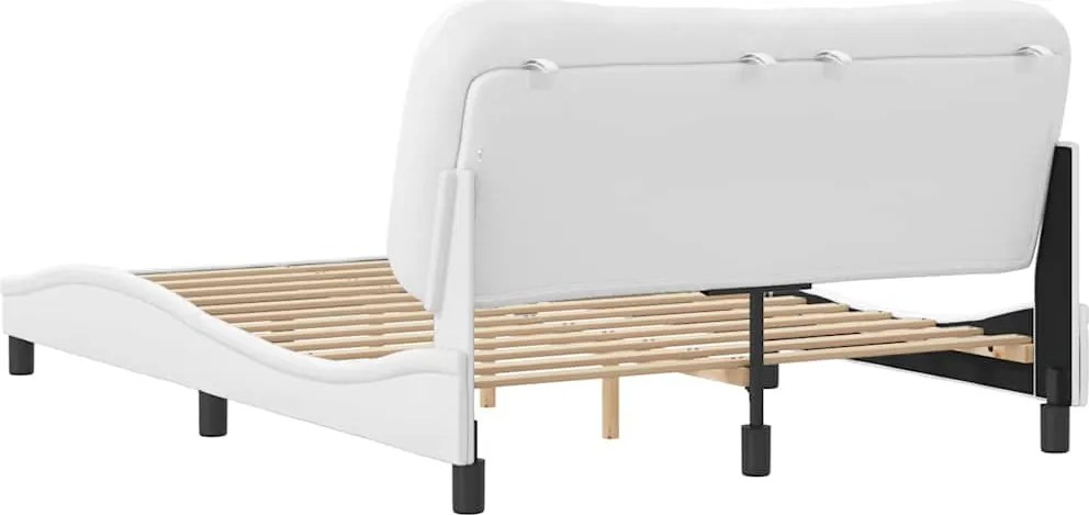 Rám postele bez matrace Hvar bílý 140x200 cm umělá kůže 3208003