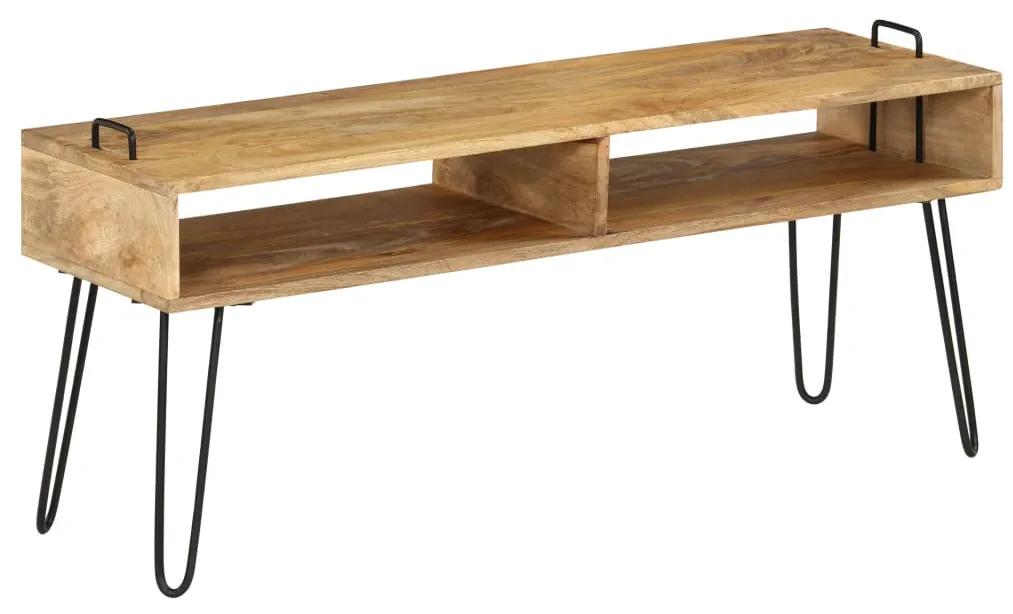 246021 vidaXL TV stolek z masivního mangovníkového dřeva 110 x 35 x 45 cm