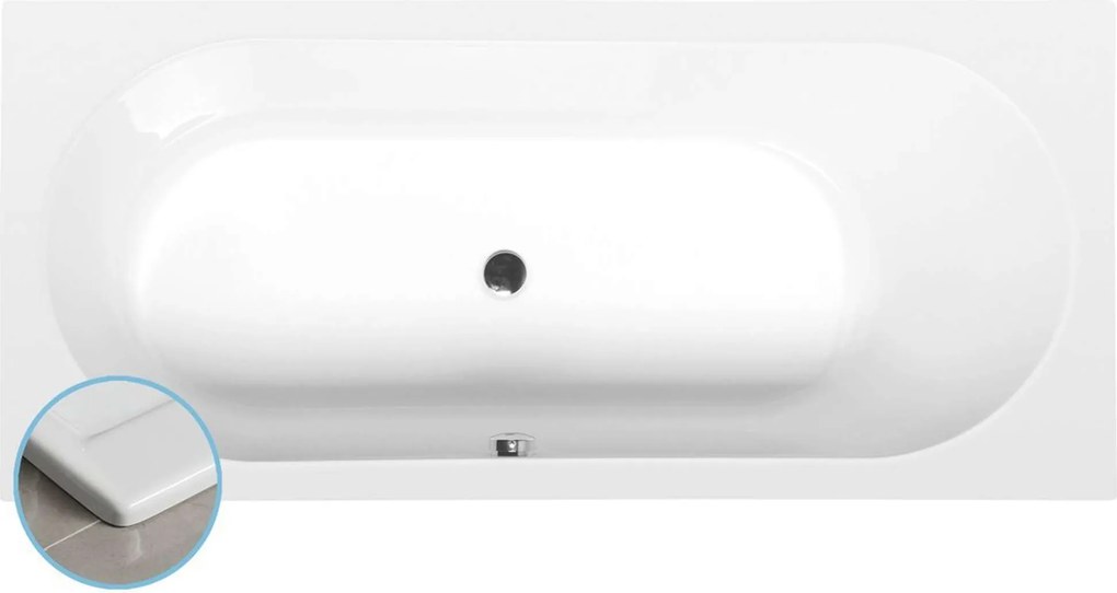 Polysan - Vana Slim B, 165x75x48 cm, bílá 32611S
