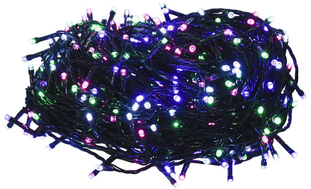 Světelný LED řetěz se 600 LED diodami pastelový barevný 60m PVC
