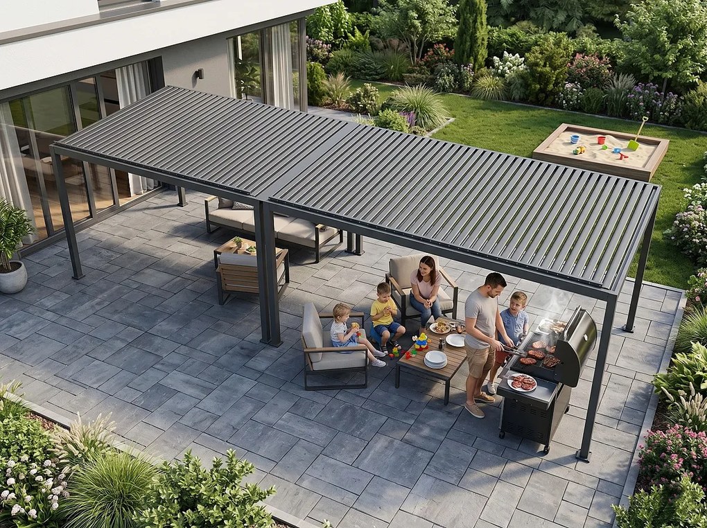 LANIT PLAST, s.r.o. hliníková bioklimatická pergola LANITPLAST PREMIUM 8x3 m LG4960