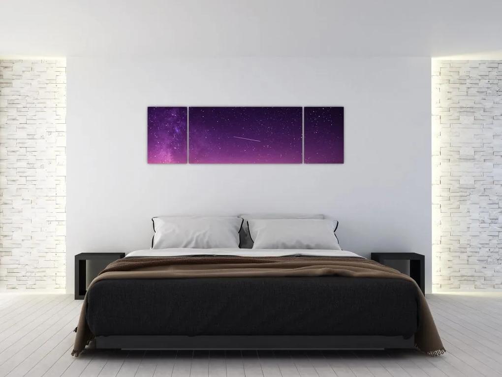 Obraz oblohy s padající hvězdou (170x50 cm)