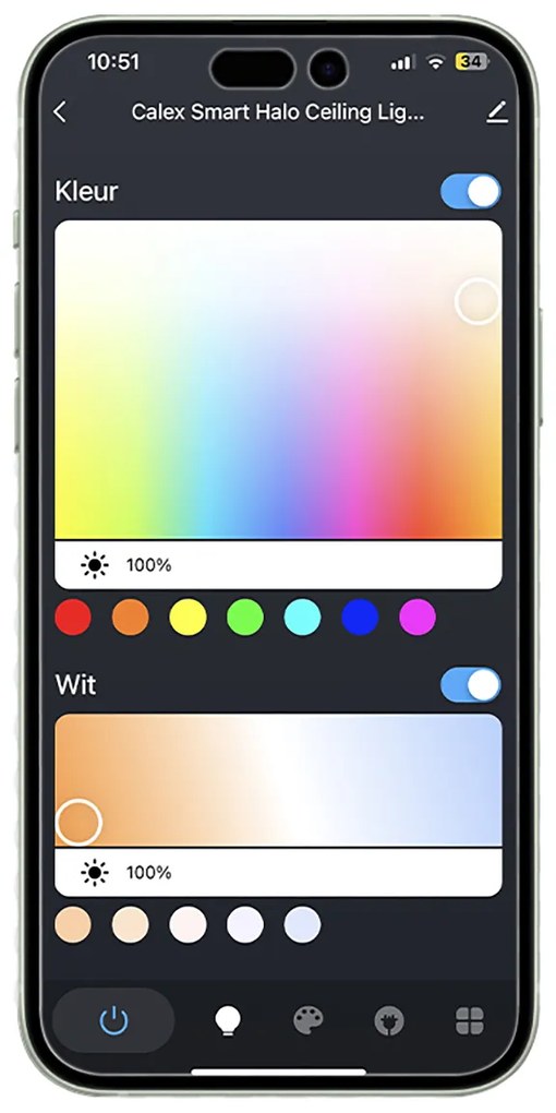 Chytré stropní svítidlo bílé 29,5 cm vč. LED RGBW IP54 - Siem