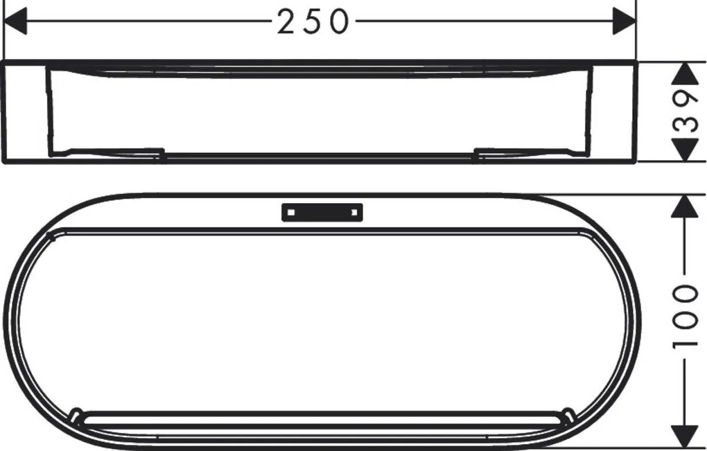 Hansgrohe WallStoris, odkládací polička, bílá matná, HAN-27913700