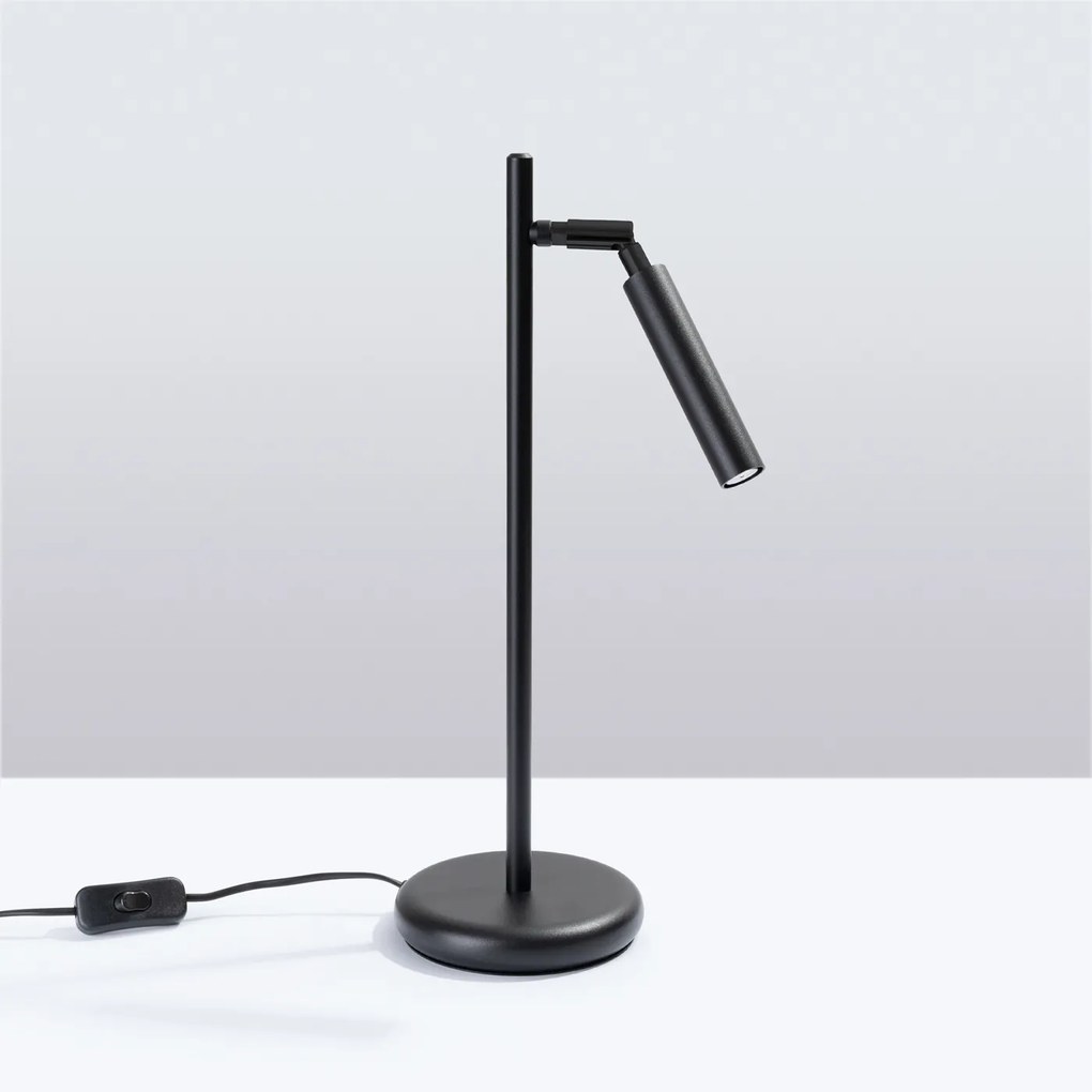 Stolní lampa Pastelo, 1x černé kovové stínítko