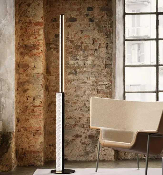 SLAMP: Modula , Designová stojací lampa Slamp Barva: Šedá/Plissé, Varianta svítidla:: Twisted