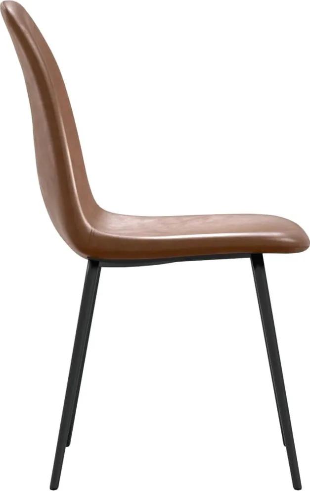 vidaXL Jídelní židle 4 ks 45 x 53,5 x 83 cm umělá kůže [353057] Barva: shiny brown