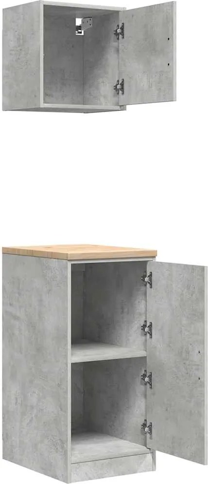 Garážové skříně 2 ks Beton Grey kompozitní dřevo 3328299
