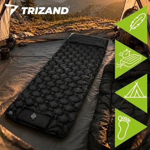 Samonafukovací turistická matrace Trizand - 190 x 60 cm s vestavěnou pumpou