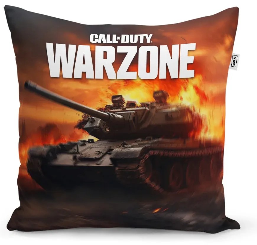 Sablio Polštář Call of Duty Warzone - tank - 50x50 cm