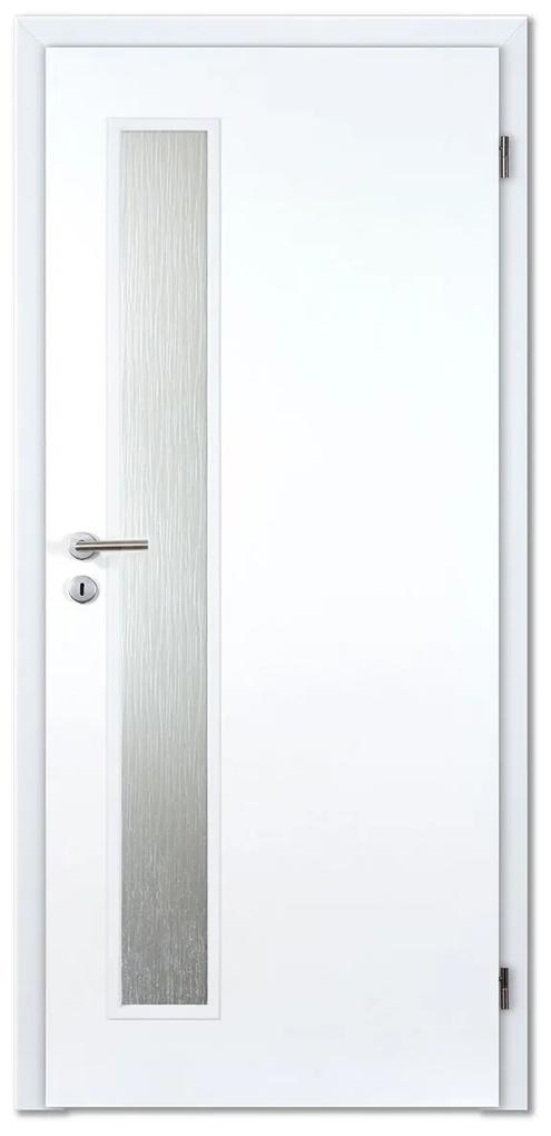 Doornite Basic Interiérové dveře Vertika, 80 P, 846 × 1983 mm, lakované, pravé, bílé, prosklené