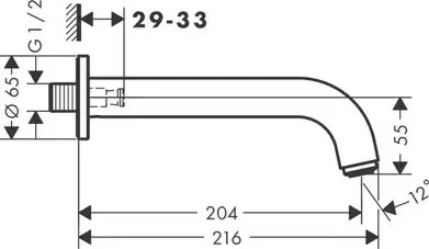 Hansgrohe - Vanová vpusť, matná černá