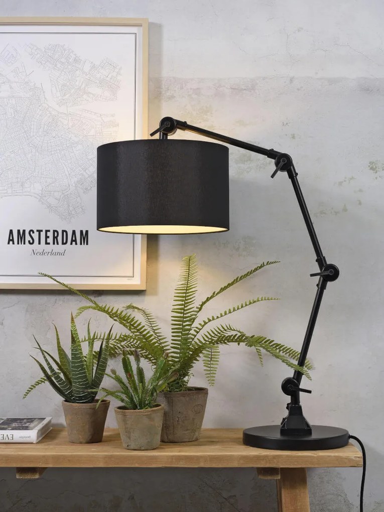 Stolní lampa amsterdam černá MUZZA