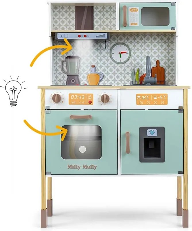 Dětská dřevěná kuchyňka Milly Mally Bjorn Mint
