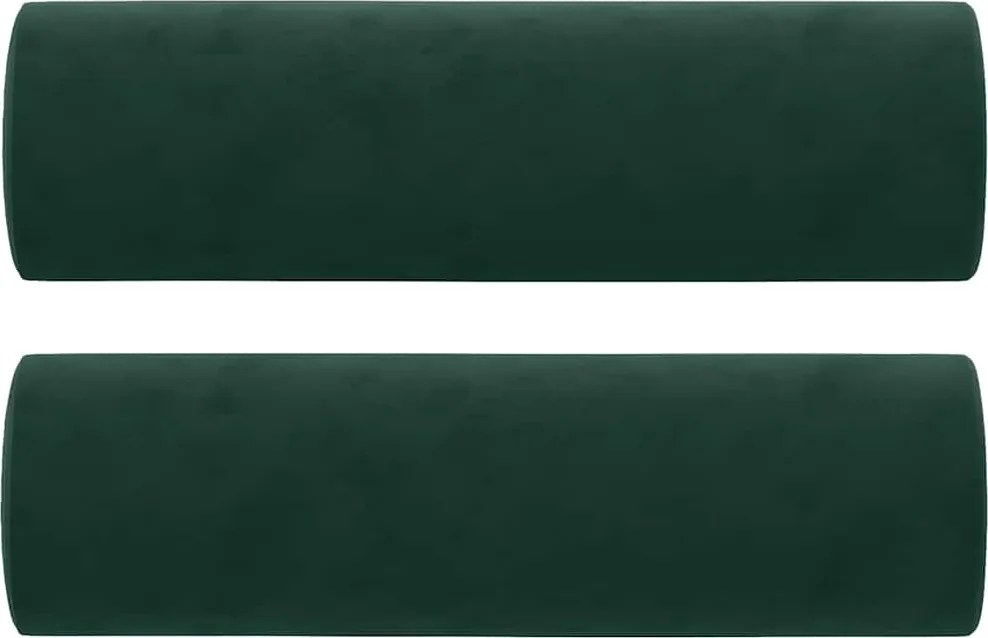 2místná pohovka s polštáři tmavě zelená 120 cm samet 3200873