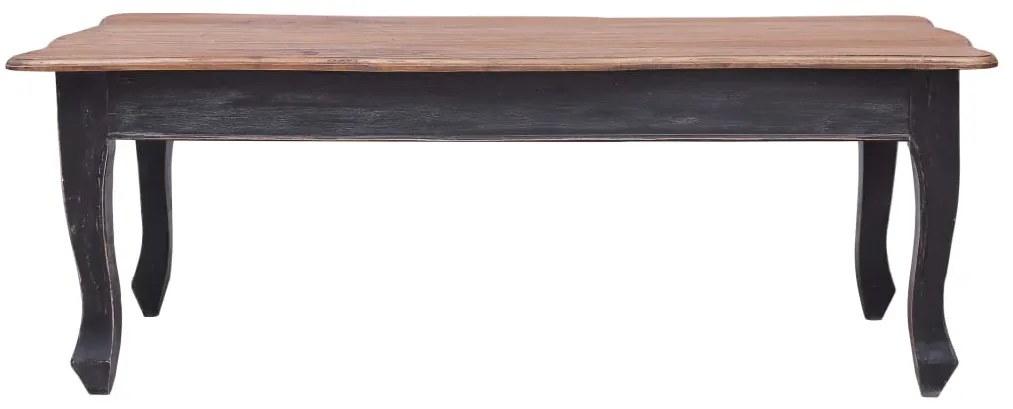 Konferenční stolek černý 120 x 60 x 45 cm masivní mahagon 283904