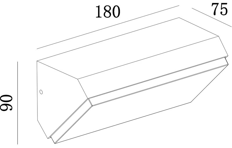 Mantra 7070 Solden, nástěnné venkovní svítidlo, 9W LED 3000K, šedá, délka 18cm, IP65