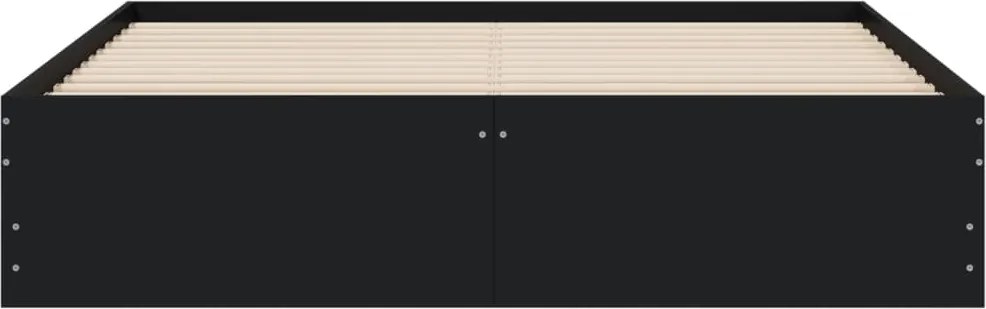 Rám postele se zásuvkami černý 140 x 200 cm kompozitní dřevo 3207274