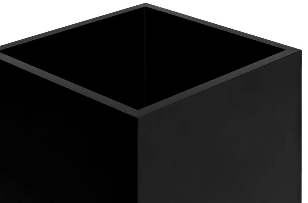Nordic Design Černý dřevěný květináč Almus 60 cm