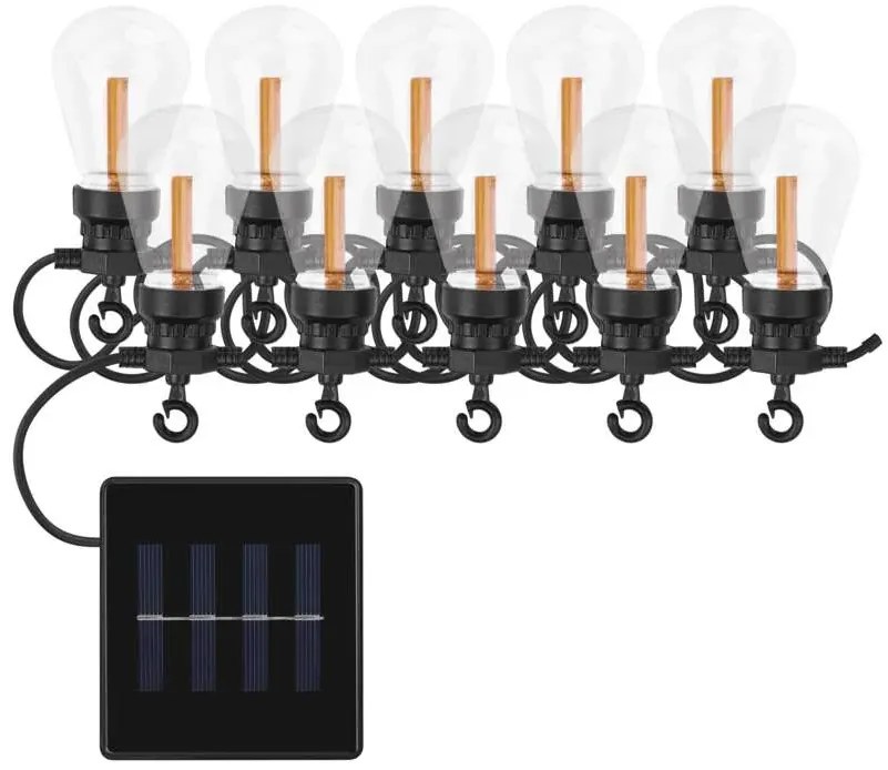 Solární vánoční světýlka party 10 ks LED