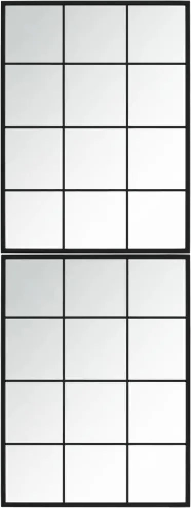 Nástěnná zrcadla 2 ks černá 80 x 60 cm kov 3189032