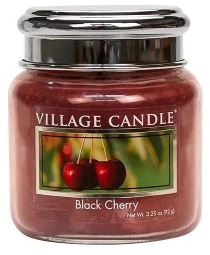 VILLAGE CANDLE Svíčka Village Candle - Black Cherry 92gr, červená barva, sklo, kov