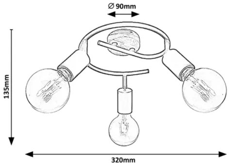 Rabalux 3978 - Bodové svítidlo PABLO 3xE27/40W/230V
