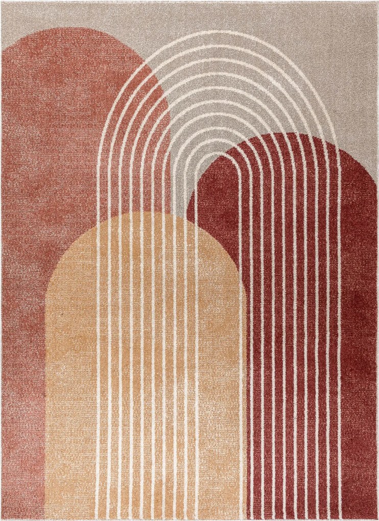 Dywany Łuszczów, Kusový koberec Fusion 0810 beige/terra, 160x220, vícebarevná, kancelář