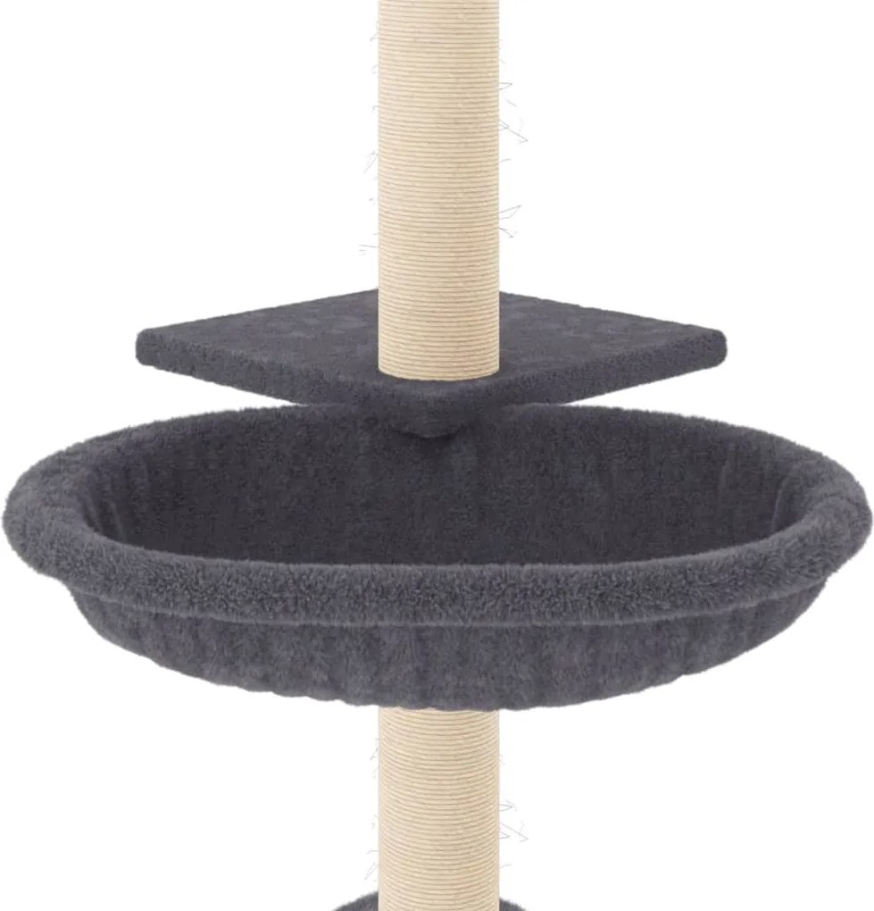 Škrabadlo pro kočky se sisalovými sloupky tmavě šedé 72 cm 171770