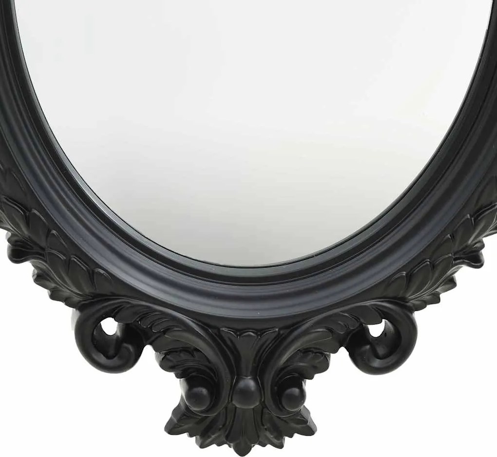 Nástěnné zrcadlo zámecký styl 56 x 76 cm černé 320359