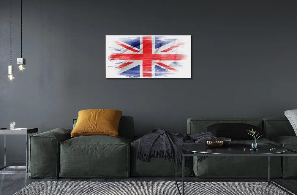 Obraz na skle Vlajka Velké Británie 125x50 cm